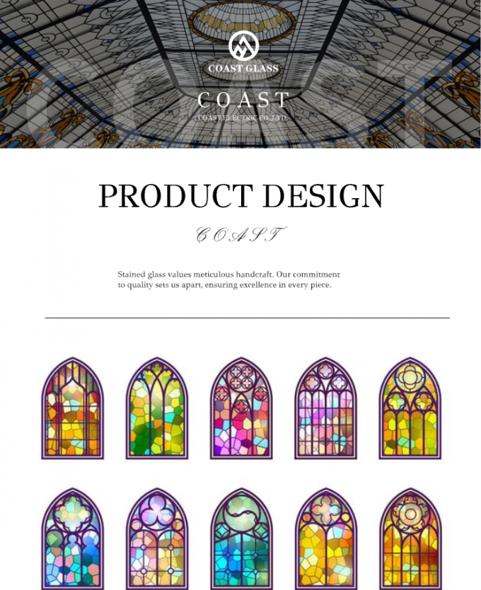 Hi-end Custom Stained Leaded Glass Domes And Skylights Art Stained Glass